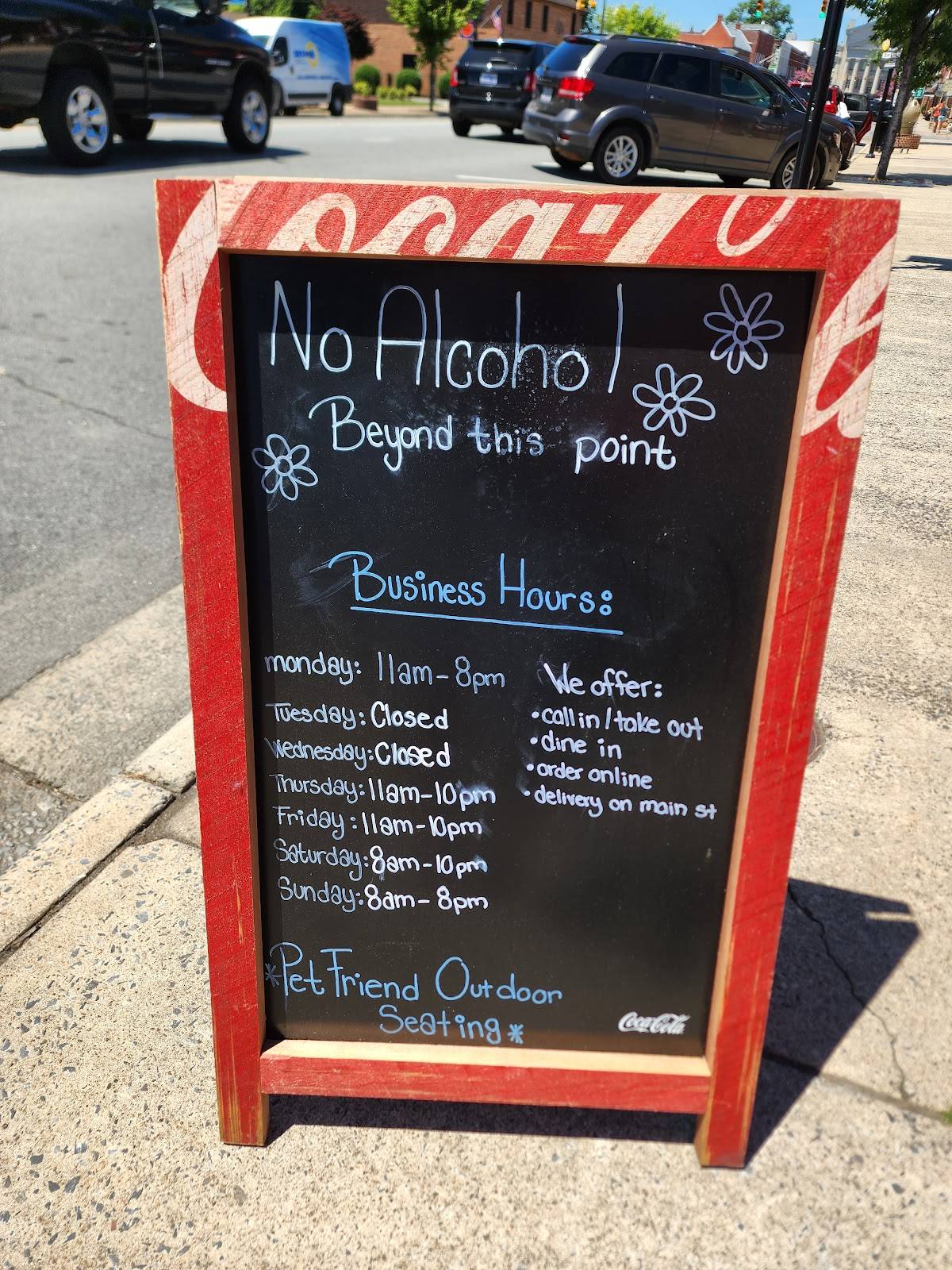 Menu at Vittles restaurant, Lincolnton