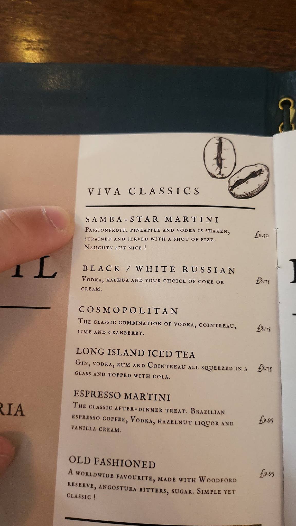 Menu at Viva Brazil Cardiff pub & bar, Cardiff