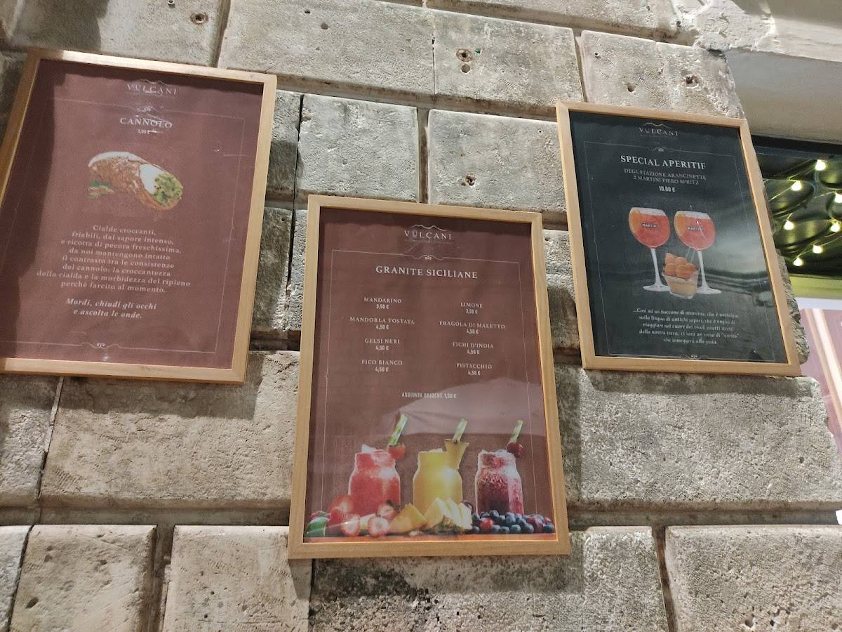 Menu at Vulcani pub & bar, Ostuni