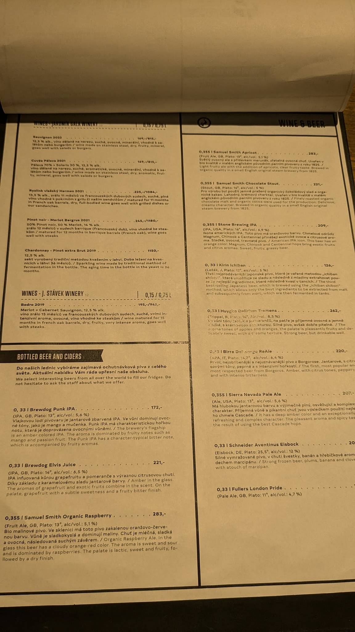 Menu at Výtopna Railway Restaurant, Prague, Václavské nám. 802/56