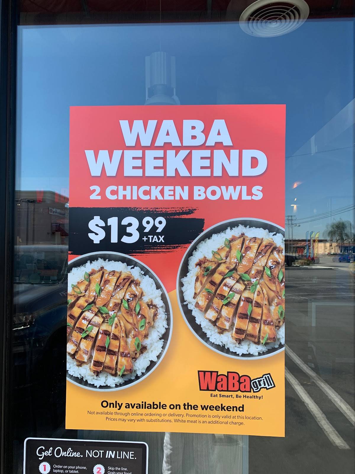 Menu at WaBa Grill fast food, South El Monte, Durfee Ave