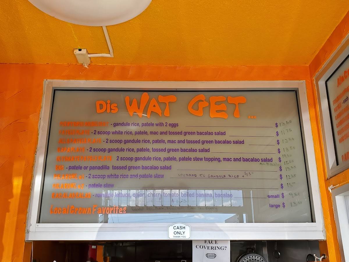 Menu at WAT GET KITCHEN restaurant, Waipahu