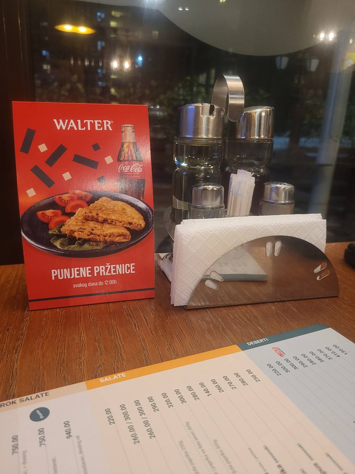 Menu at Walter BBQ, Pancevo, Braće Jovanovića 45