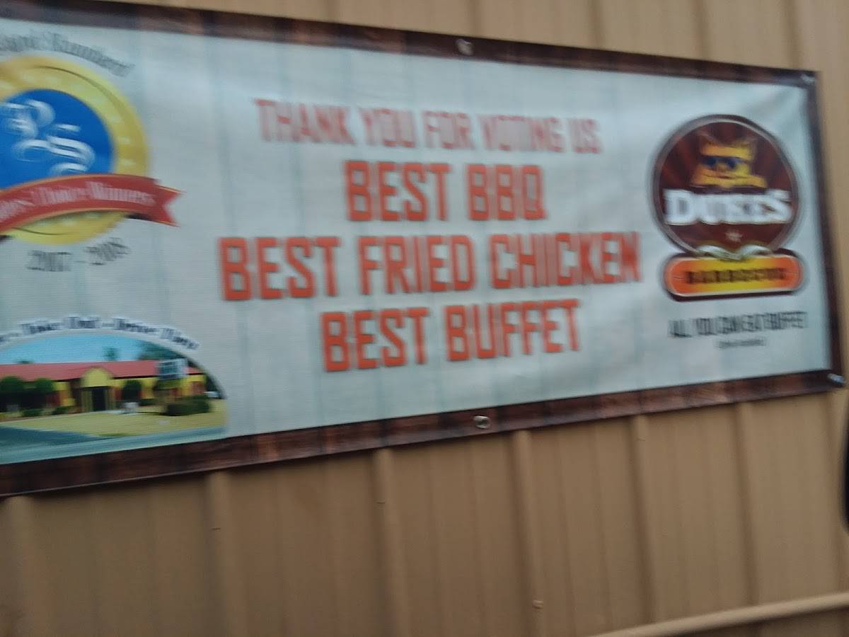 Menu at Dukes Barbecue, Walterboro