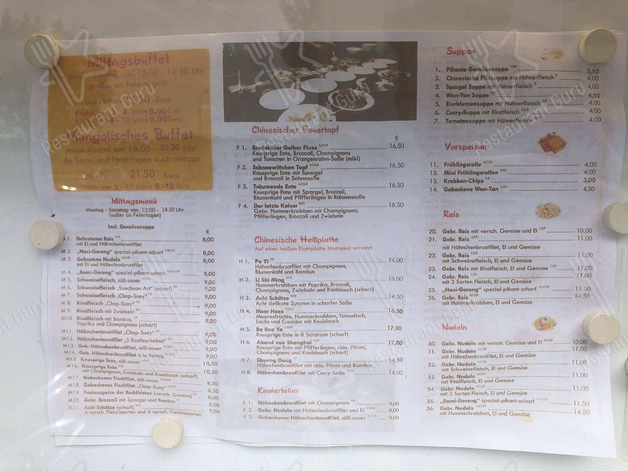 Speisekarte von Wan Fu restaurant, Scheeßel