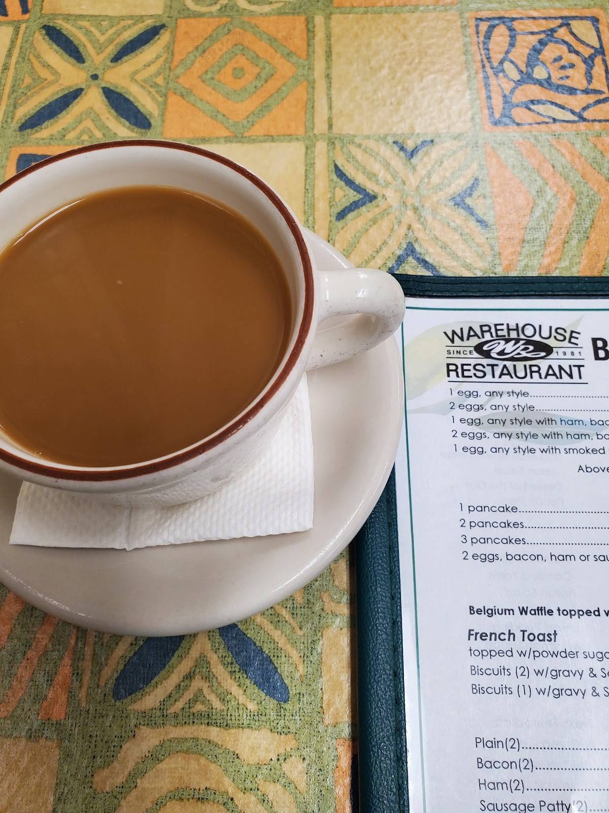Menu at Warehouse Restaurant, Baton Rouge