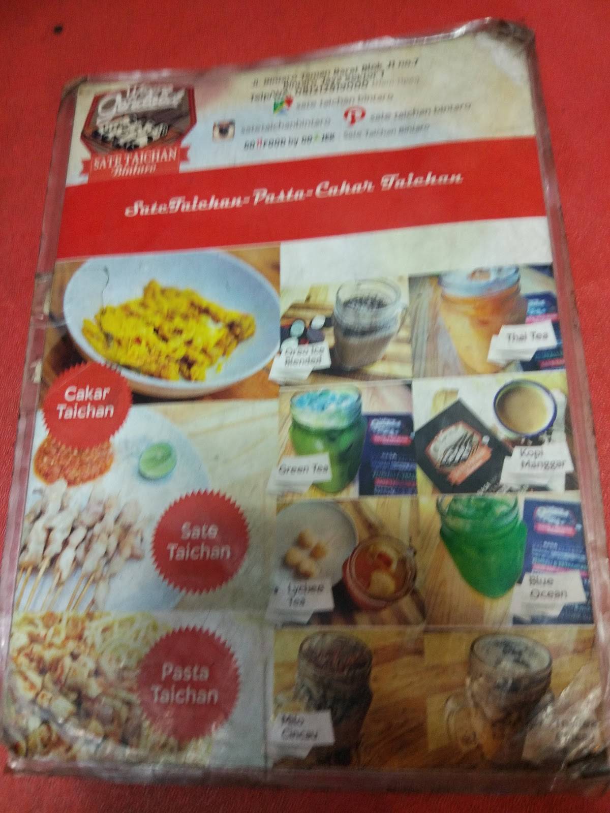 Menu at Warung Gendoed - Sate Taichan Bintaro restaurant, South Jakarta