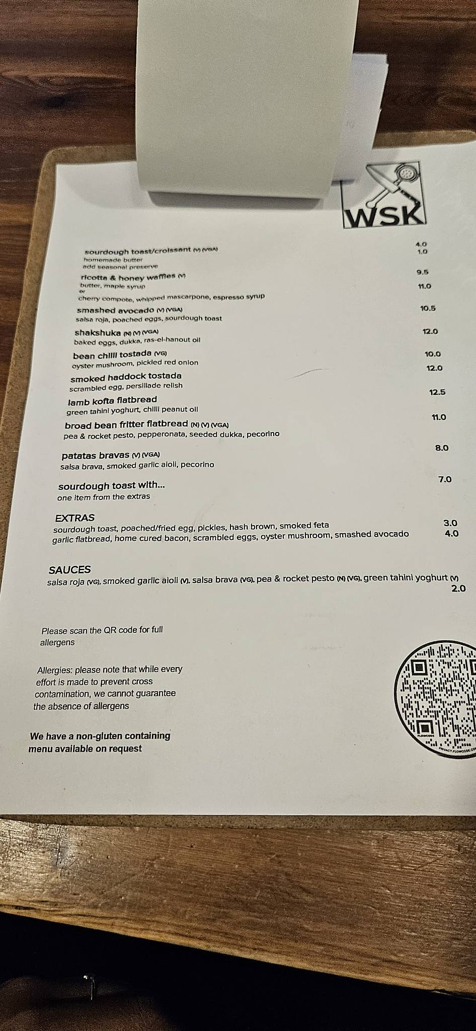 Menu at Warwick Street Kitchen cafe, Royal Leamington Spa