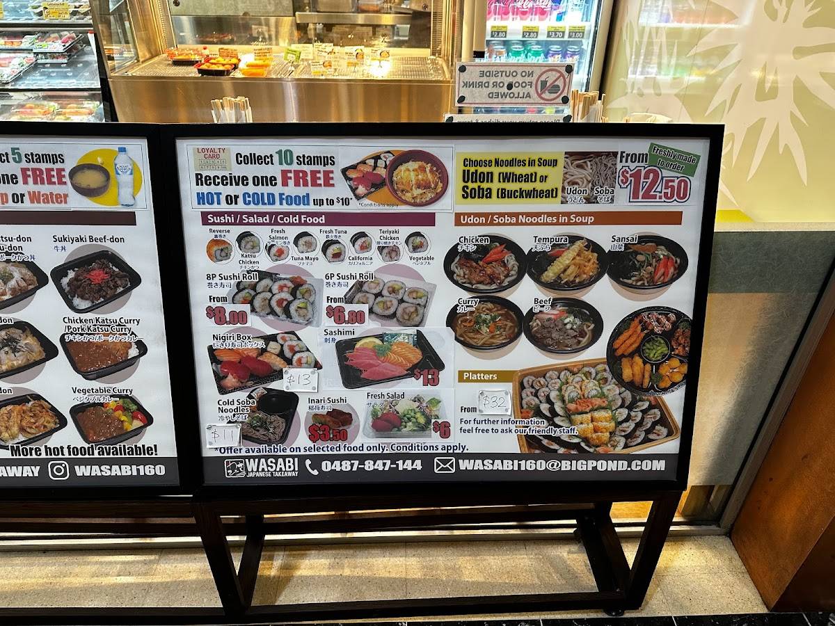 Menu at Wasabi Japanese Takeaway restaurant, Perth, G18