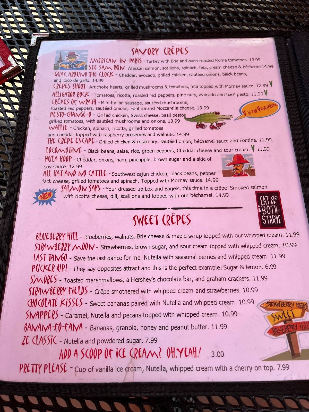Menu at Later Alligator pub & bar, Wheeling