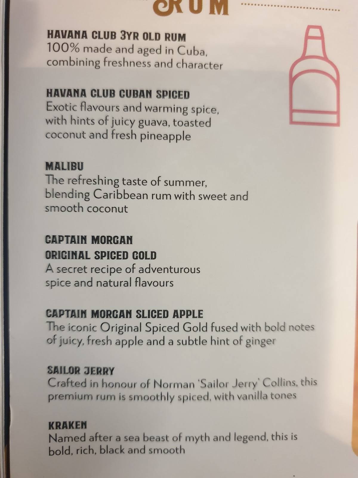 Menu at White Horse pub & bar, Aberystwyth