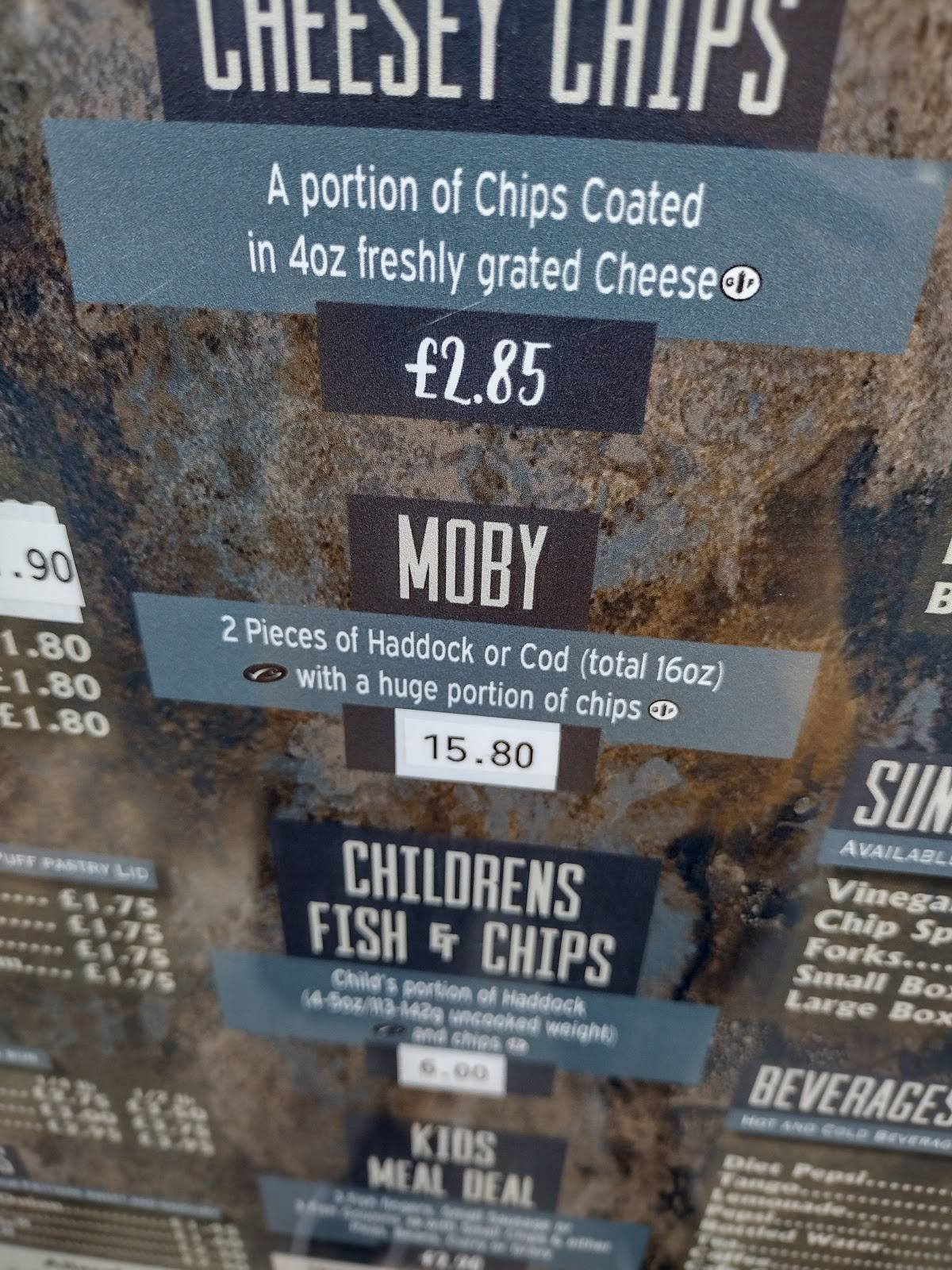Menu at Whiteheads Fish and Chips Ltd restaurant, Hornsea