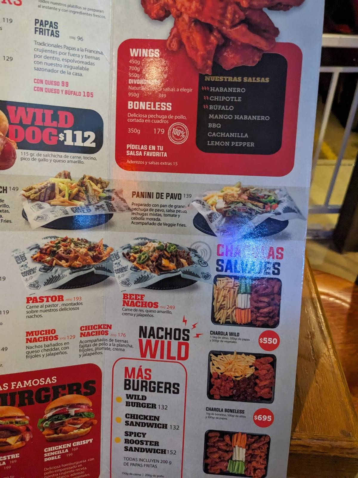 Carta del restaurante Wild Rooster Gómez Morin, Ciudad Juarez, Blvd ...