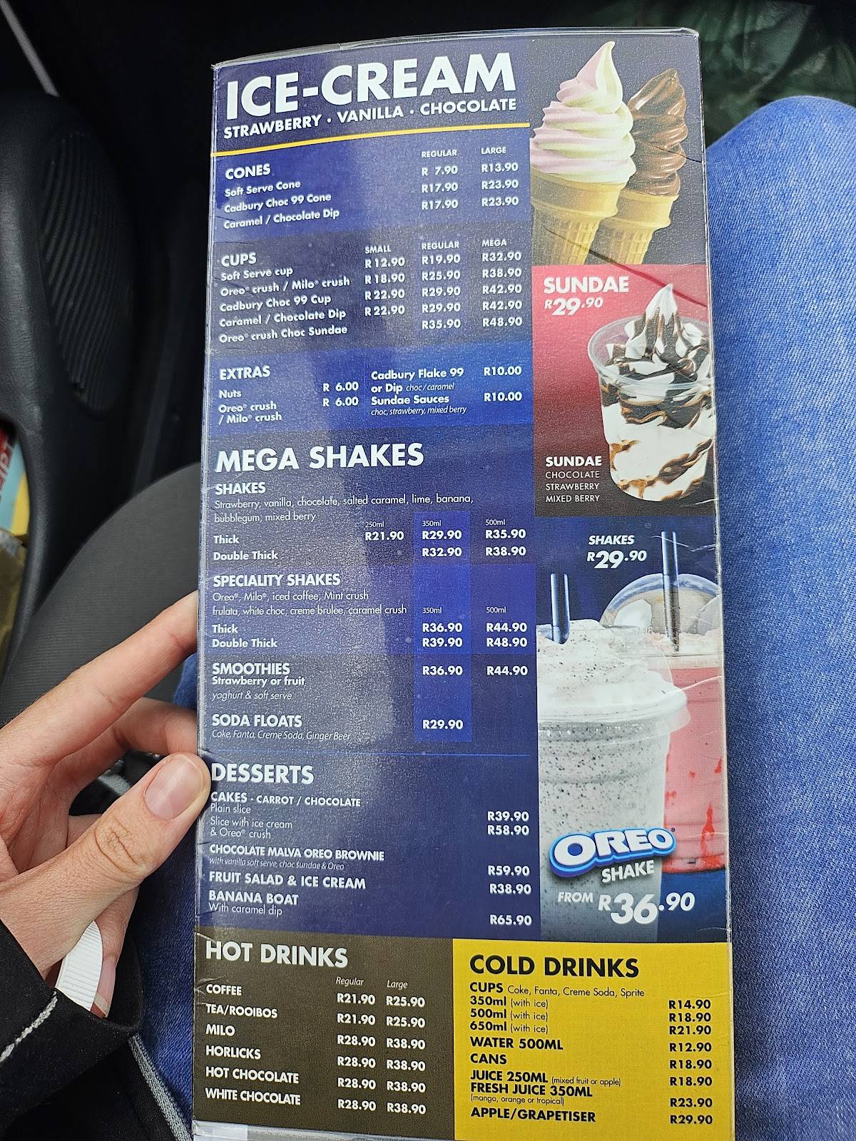 Menu at Windmill Roadhouse restaurant, East London