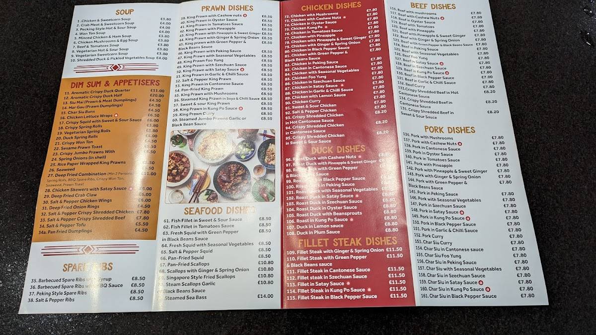 Menu at Wing Hing Chinese Restaurant, Christleton