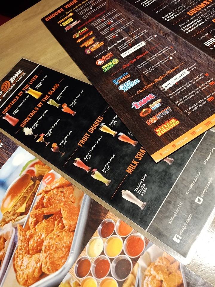 Menu at Wing Zone - Araneta Coliseum fast food, Quezon City