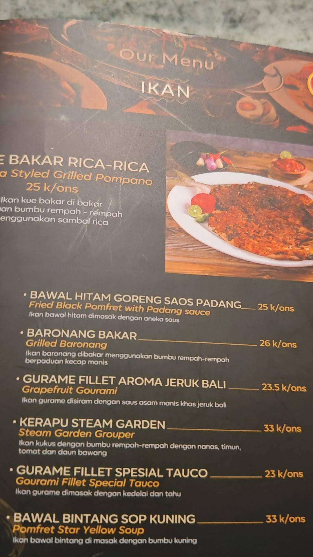 Menu at Wiro Sableng 212 Kelapa Gading restaurant, North Jakarta, Jl ...