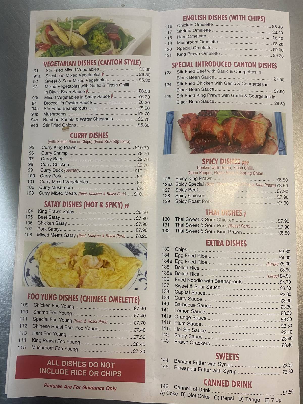 Menu at Wongs House fast food, Brixham