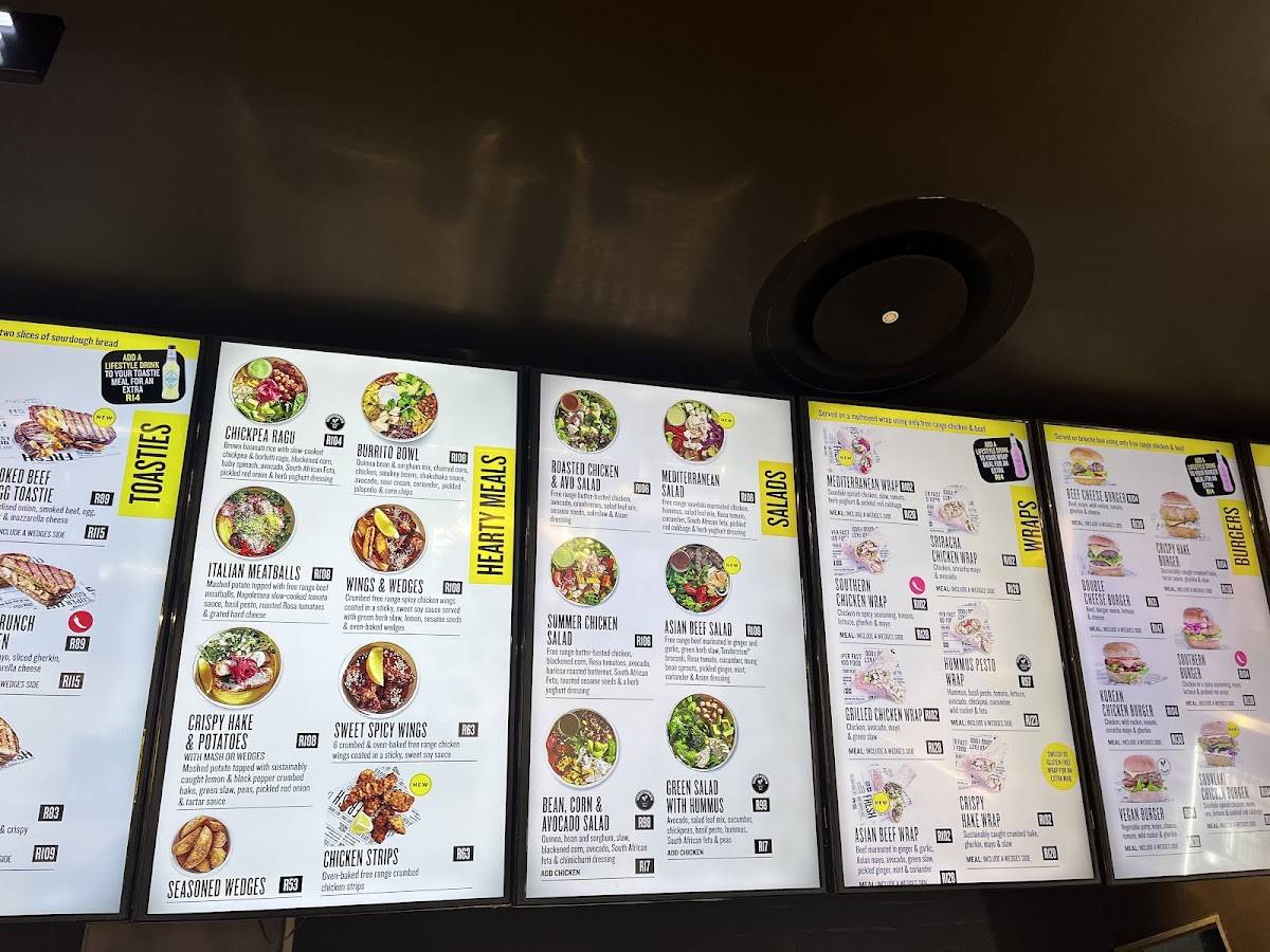 Menu at Woolworths Now Now V&A Waterfront restaurant, Cape Town, Shop FC06