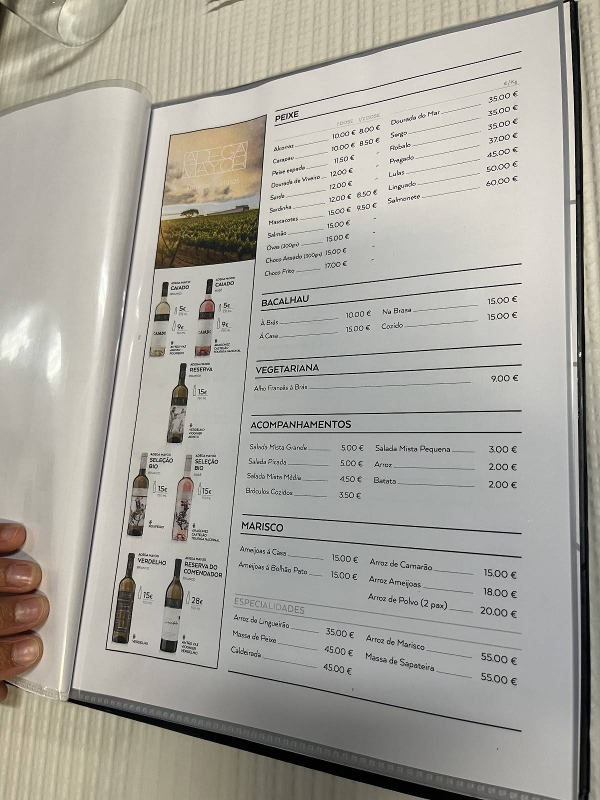 Menu em Xico da Cana restaurante, Setúbal, Tv. do Seixal 12