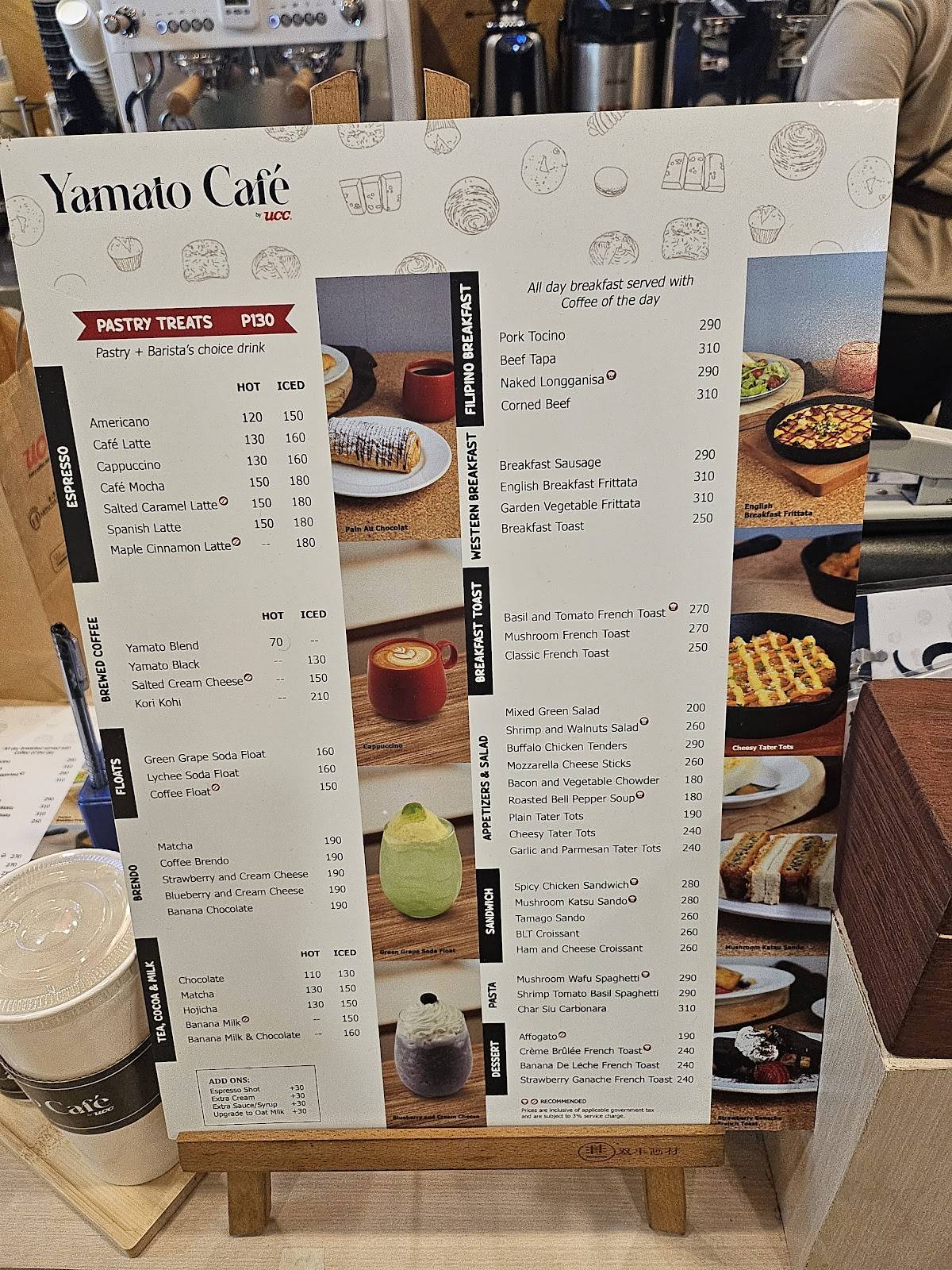 Menu at Yamato Bakery Cafe, Makati, 22 Jupiter