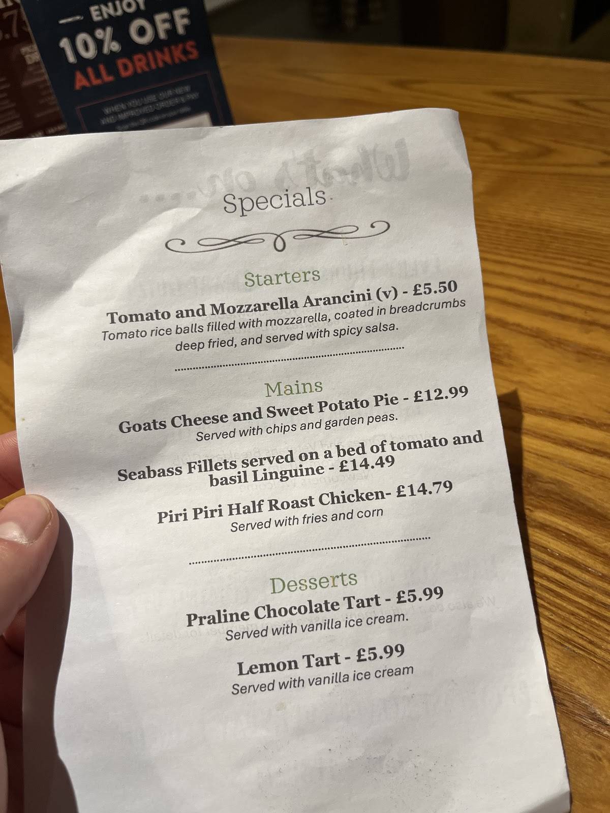 Menu at Yorkshire Rose pub & bar, Huddersfield