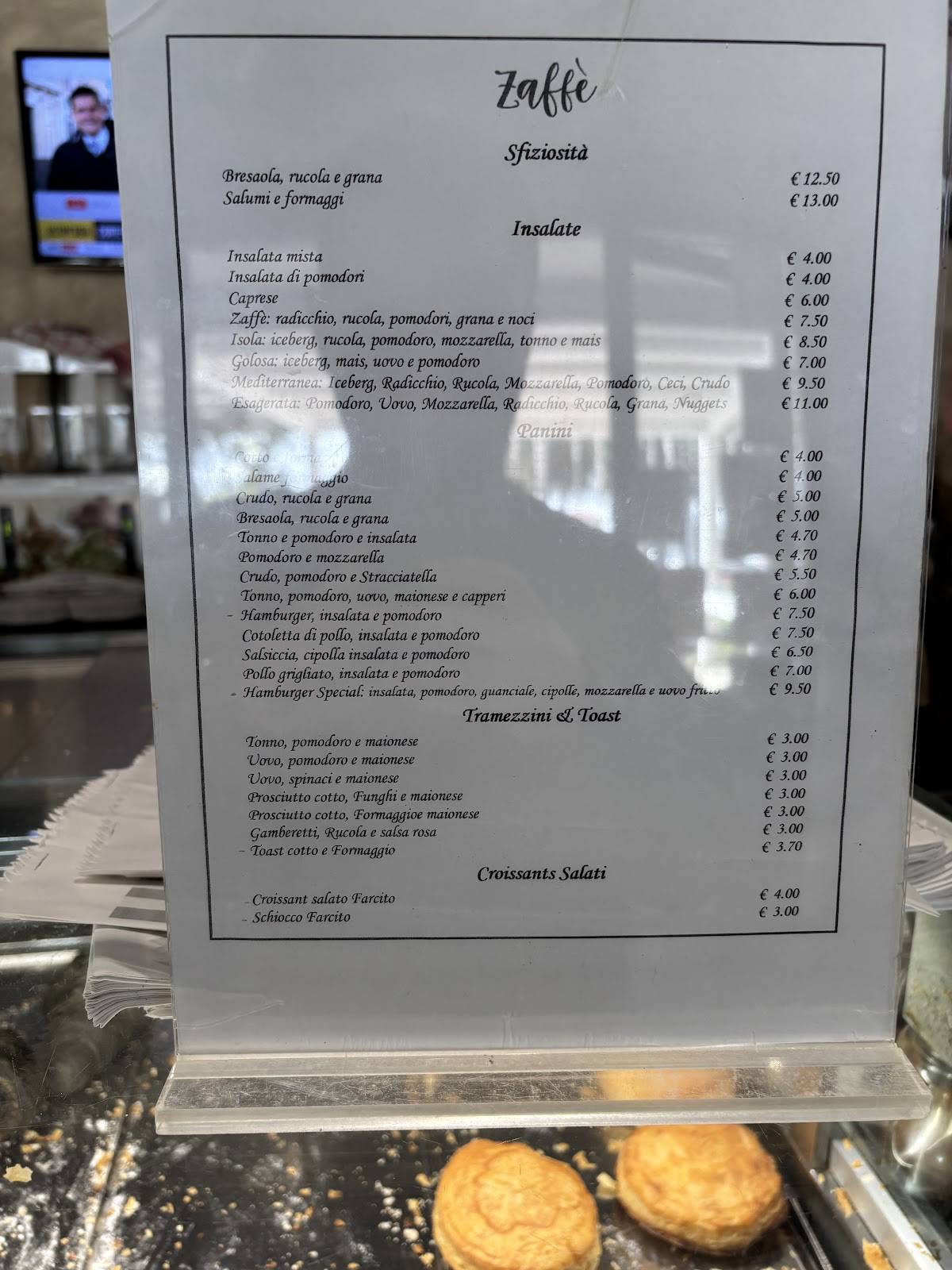 Menu da Zaffè pub & bar, San Gavino Monreale