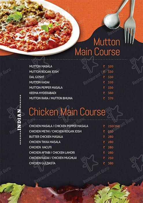 Menu at Zaitoon Restaurant, Madurai, Madurai
