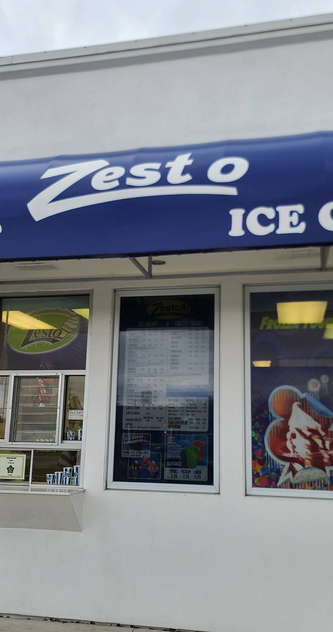 Menu at Zesto, Huntington