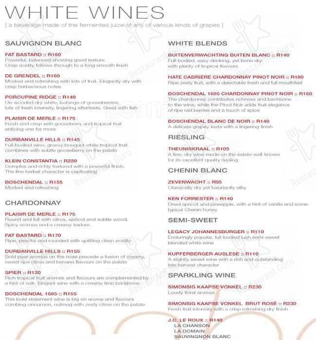 Menu at Piatto Restaurant Grill-Sandton, Sandton, Maude Street