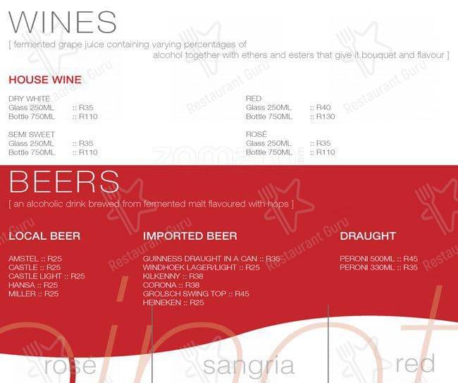 Menu at Piatto Restaurant Grill-Sandton, Sandton, Maude Street