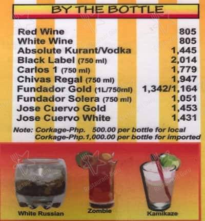 Menu at Turtles Family KTV pub & bar, Quezon City, West Ave