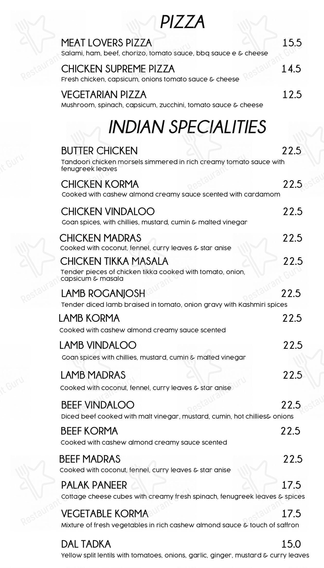 Menu at Lume Bar and Bistro, Northam