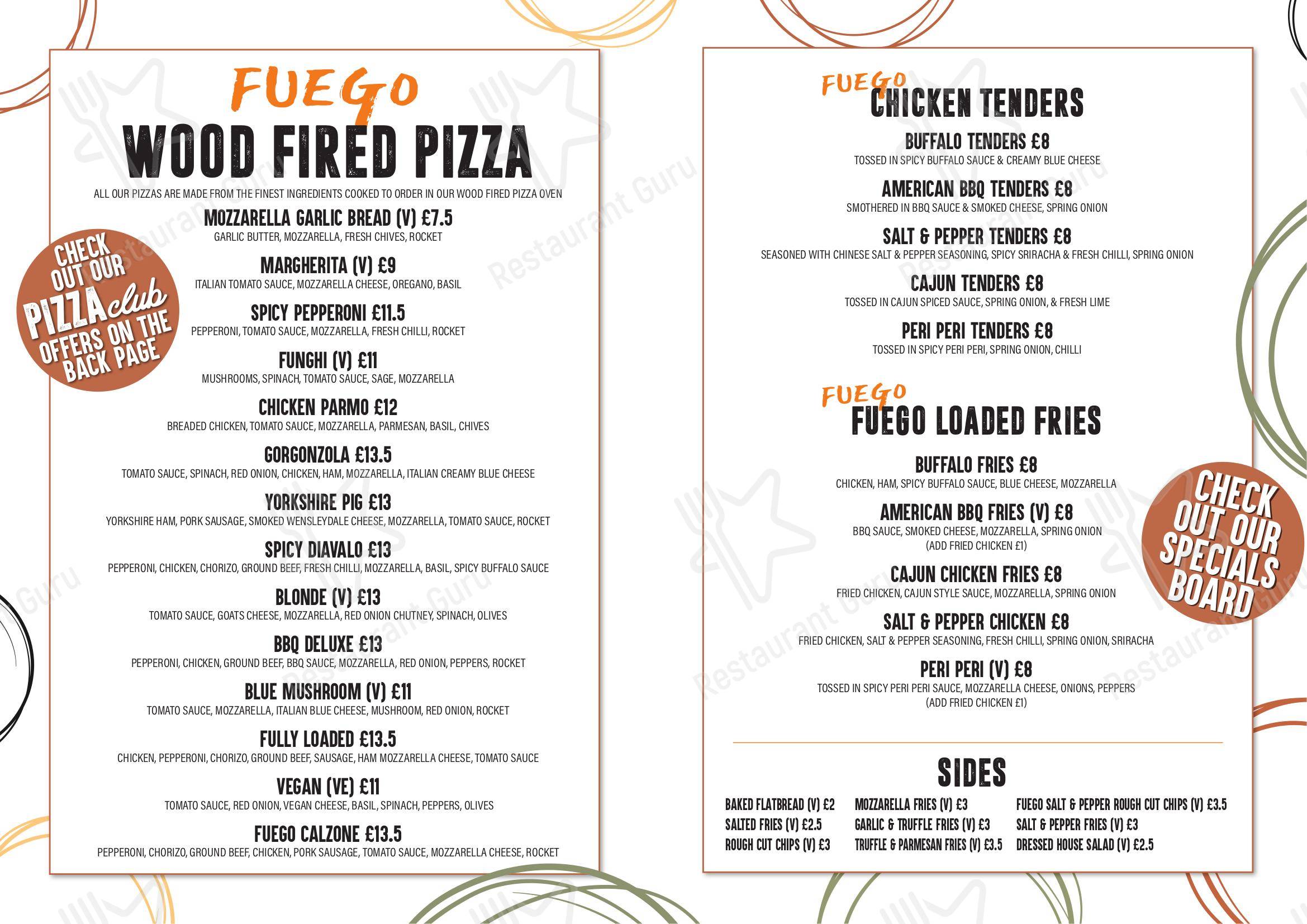 Menu at Boot & Shoe pub & bar, Pontefract, 20 Wakefield Rd
