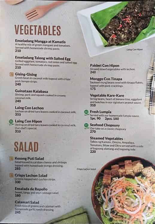 Menu at Comedor by Miguel and Maria restaurant, Marikina, 2f Mayor Gil ...