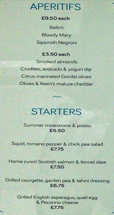 Menu at The Great Court Restaurant at the British Museum, London, Great ...