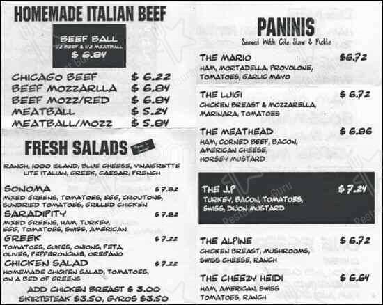 Menu at Fatt Mustard Cafe, Elk Grove Village