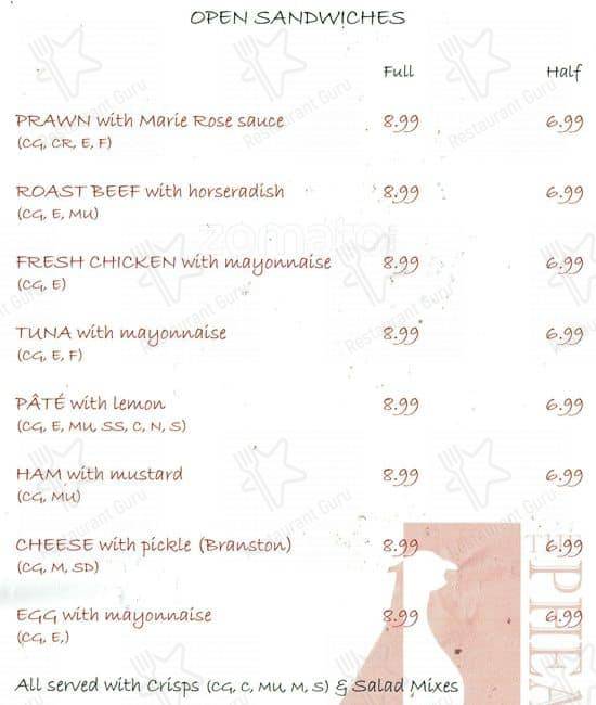 Menu at The Pheasant Inn & Restaurant Heathrow (over 18s only), Hayes ...