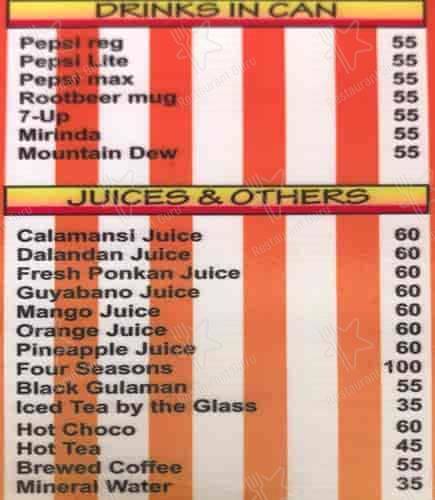 Menu at Turtles Family KTV pub & bar, Quezon City, West Ave