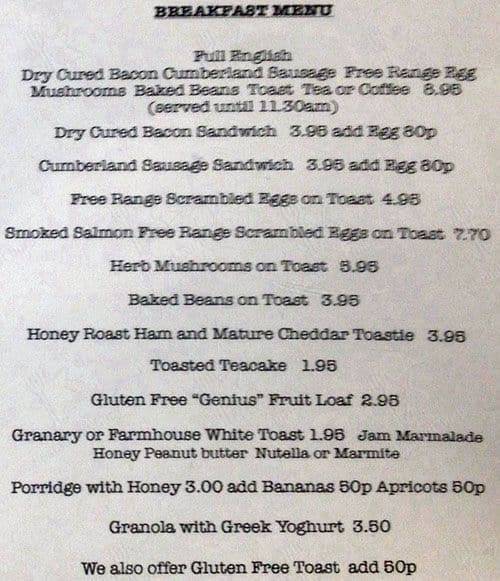 Menu at The Drawing Room of Locksbottom cafe, Orpington, 405 Crofton Rd