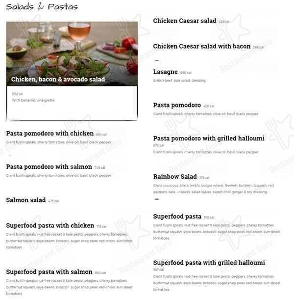 Menu at The Willow Walk - JD Wetherspoon pub & bar, London