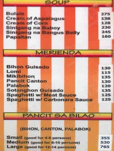 Menu at Turtles Family KTV pub & bar, Quezon City, West Ave