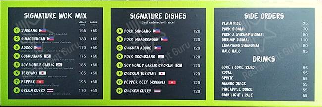 Menu at Wok2Go DoubleDragon Plaza restaurant, Pasay