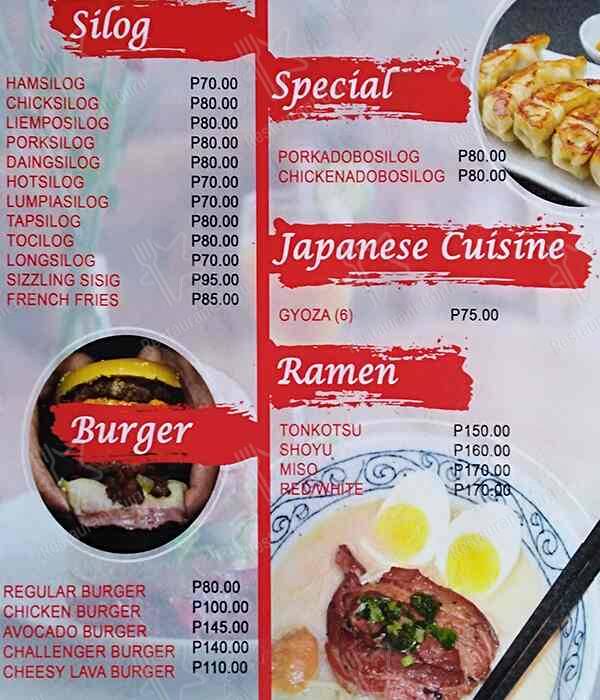 Carta de Yabai Chop Grill Restaurant, Ciudad Quezon