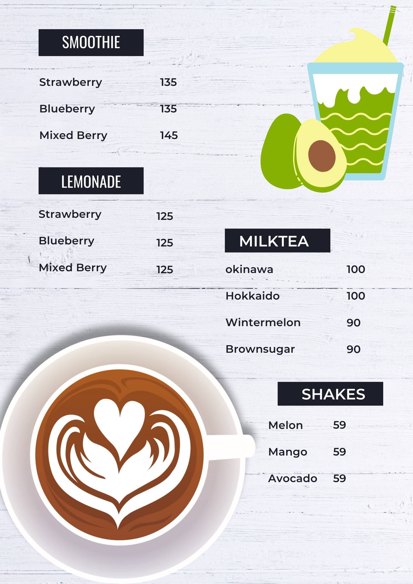 Menu at iBrew Coffee Iloilo, Iloilo City