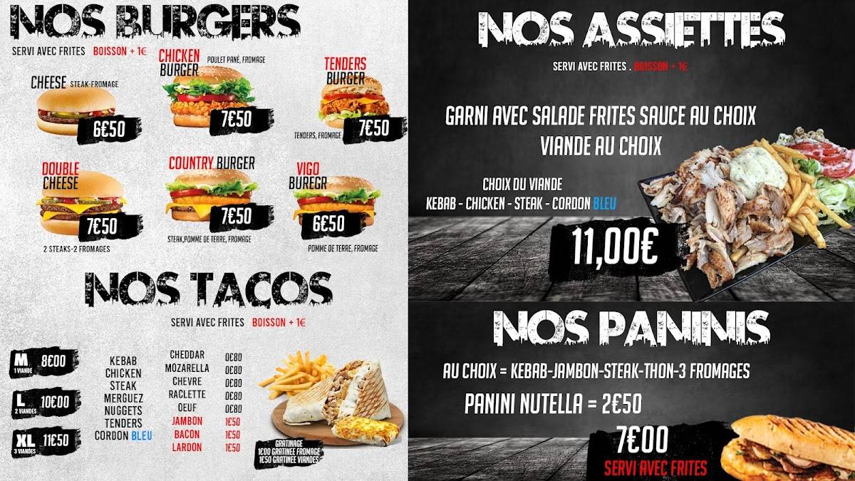 Menu au LE CRISTO restaurant, Ballan-Miré
