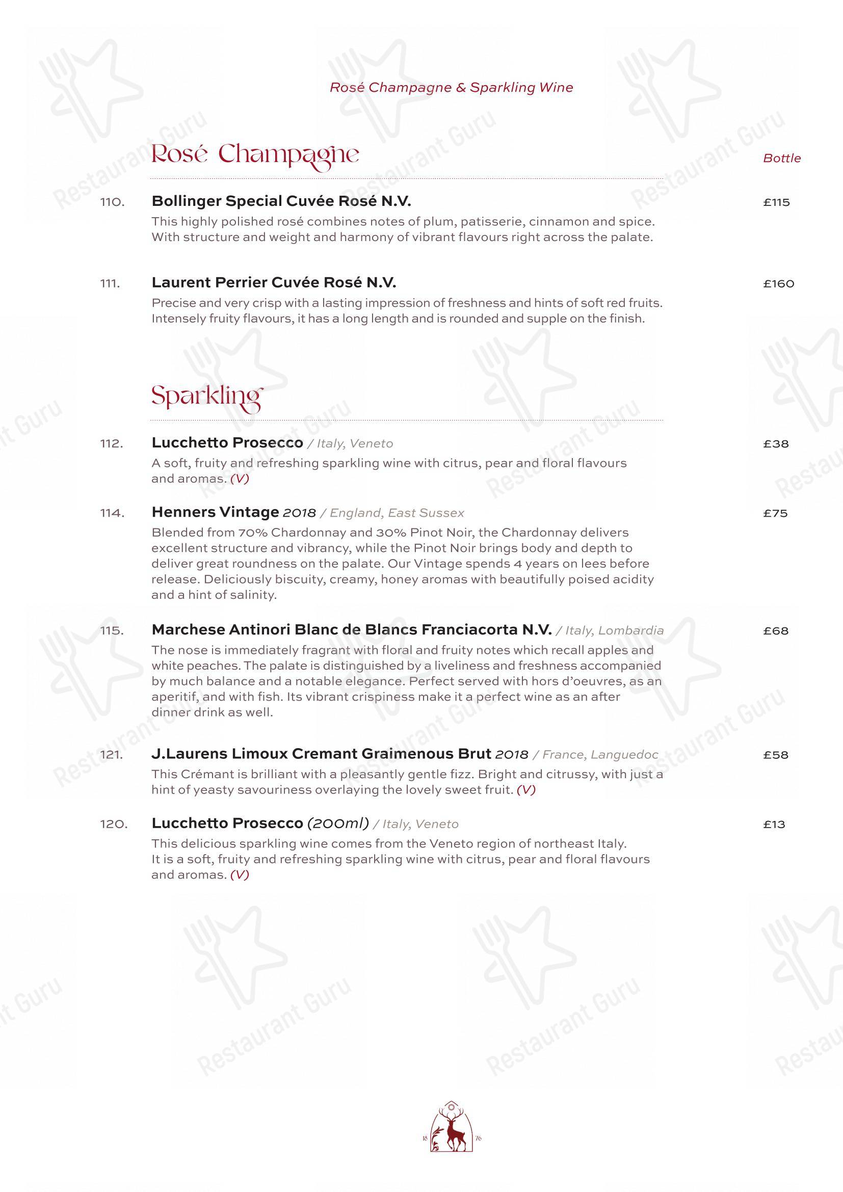 Menu at Cultra Inn pub & bar, Holywood, Culloden Estate and Spa