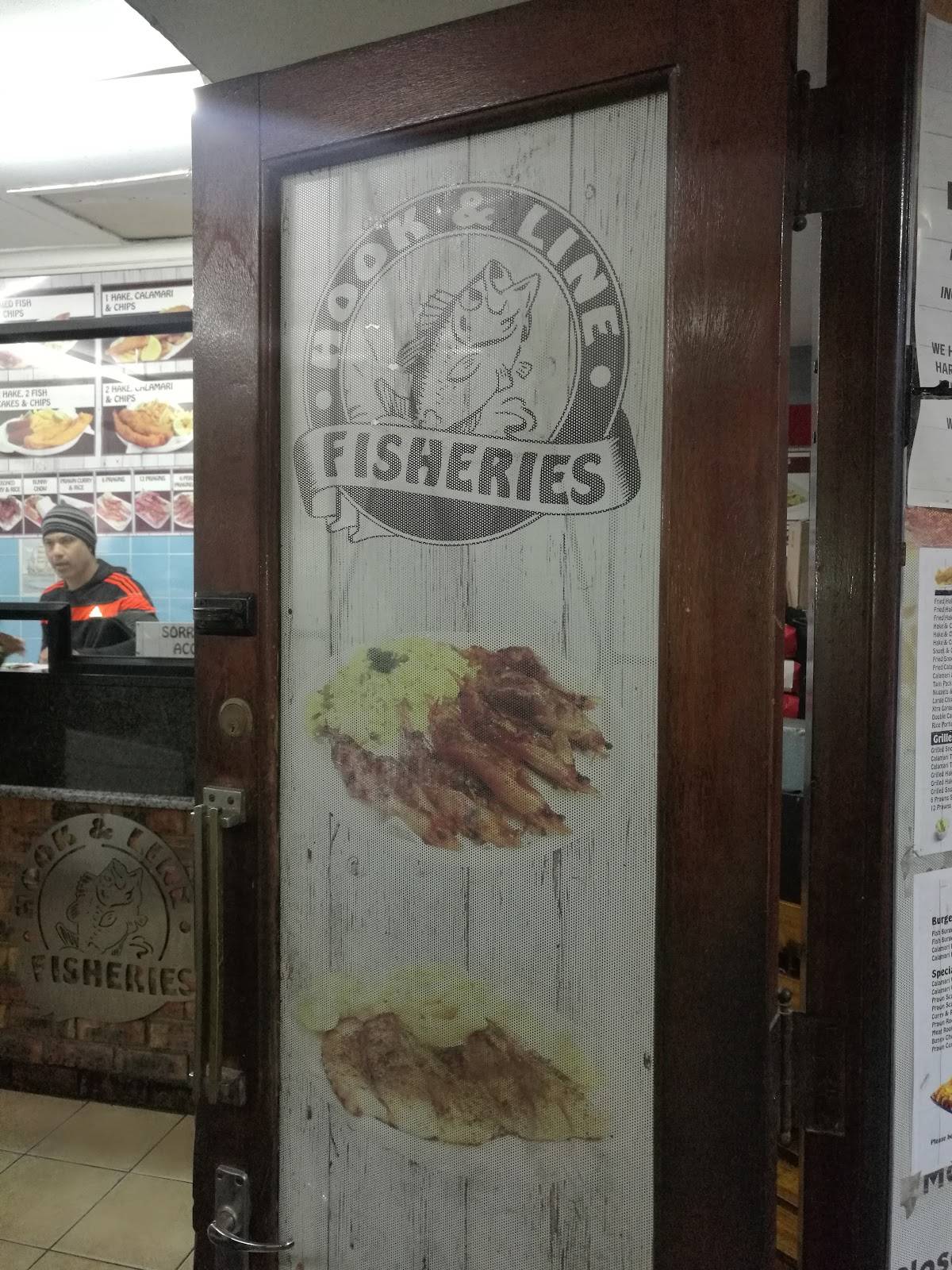 Menu at Hook & Line Fisheries restaurant, South Africa