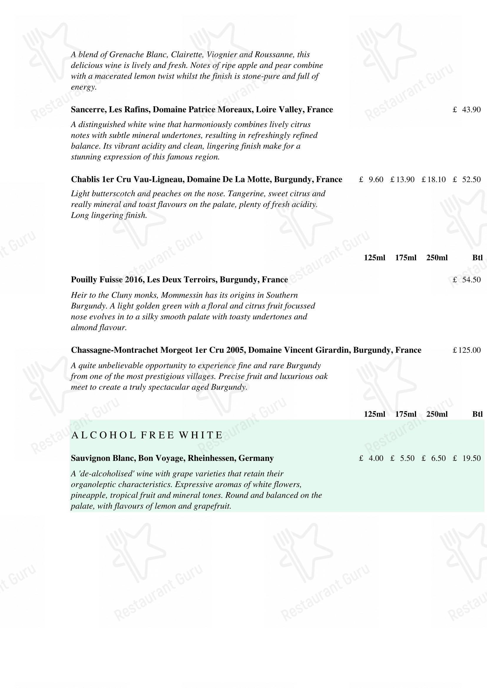 Menu at Michael Wan's Mandarin 上官樓 restaurant, Blackpool