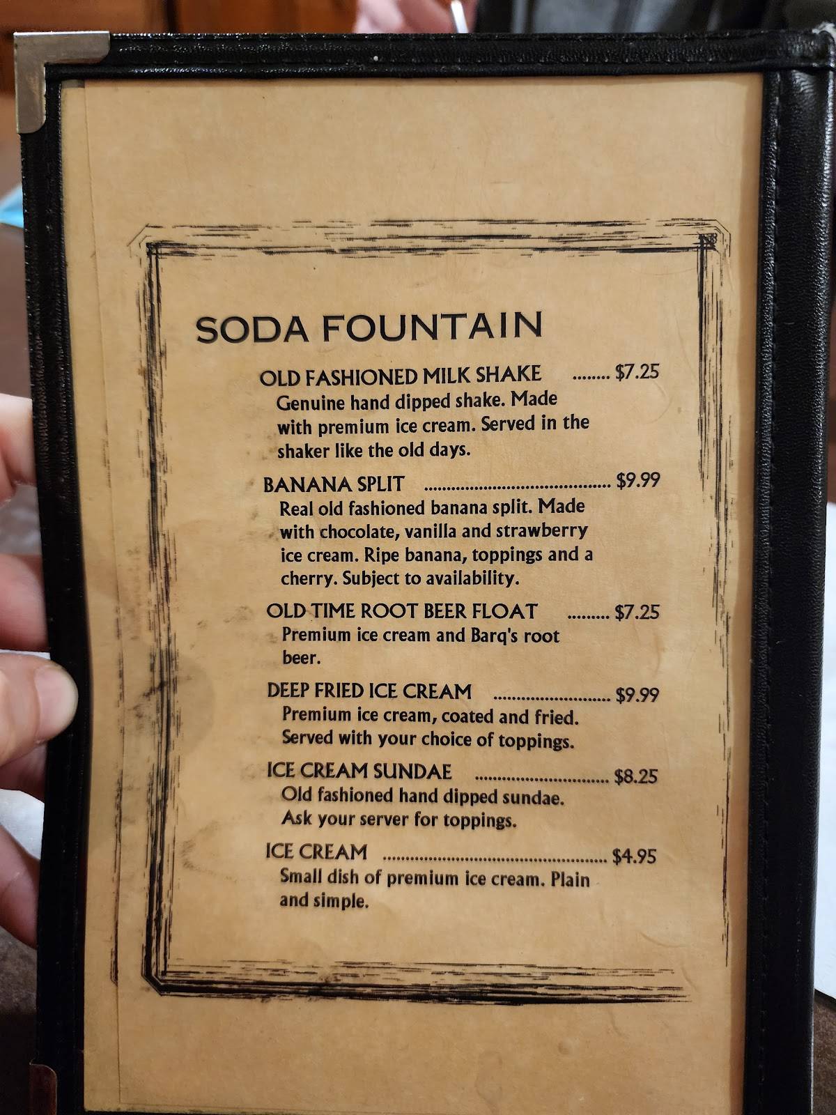 Menu at New Sarum Diner restaurant, Canada
